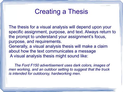 Analyzing Visual Texts PPT