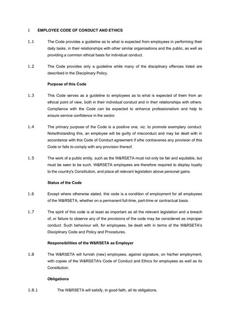 Employee Code Of Conduct And Ethics Joeygraphix Page 1 9 Flip PDF Online PubHTML5