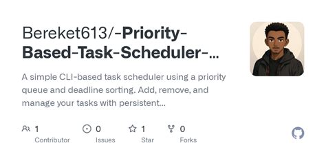 GitHub Bereket613 Priority Based Task Scheduler In Python A Simple