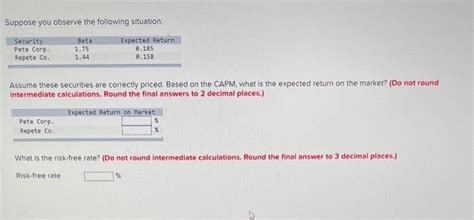 Solved Suppose You Observe The Following Situation Assume