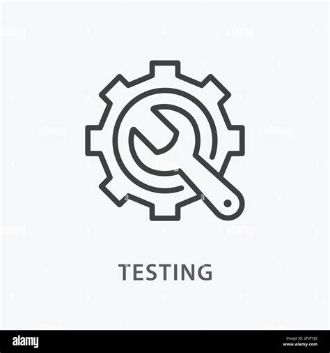 Testing Line Icon On White Background Stock Vector Image And Art Alamy