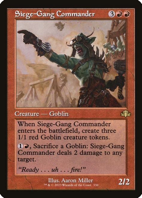 Siege Gang Commander Dominaria Remastered Mtg Print