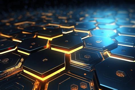 Premium Ai Image 3d Rendering Of Abstract Background With Hexagons 3d