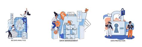 Big Data Analytics Platform Data Management Vector Image