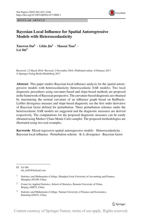 Bayesian Local Influence For Spatial Autoregressive Models With