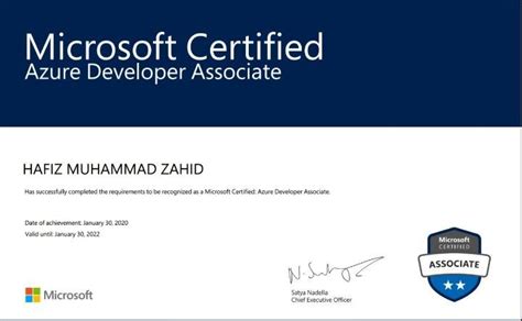 Muhammad Zahid On Linkedin Microsoft Certified Azure Developer Cloudcomputing Microsoft