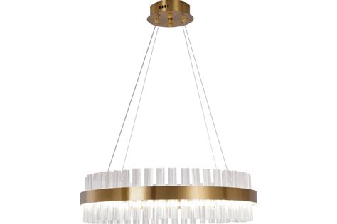 Люстра подвесная Балтийский светлячок золотая хрустальная LED LP-10013 ...