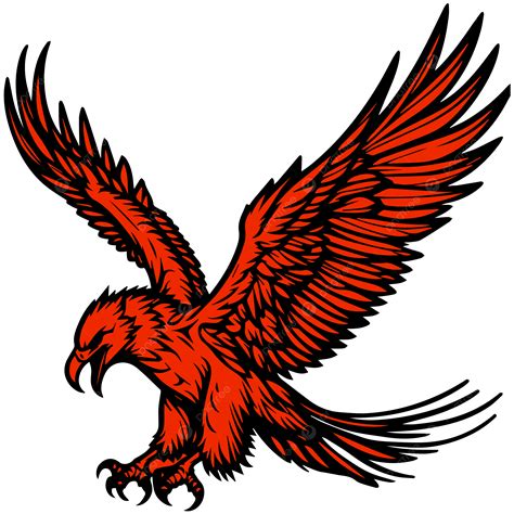 Red And Black Flying Eagle Vector Eagle Falcon Hawk Png And Vector