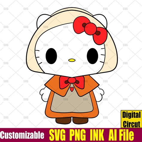 Hello Kitty Thanksgiving Pilgrim Svghello Kitty Ice Cream I Inspire