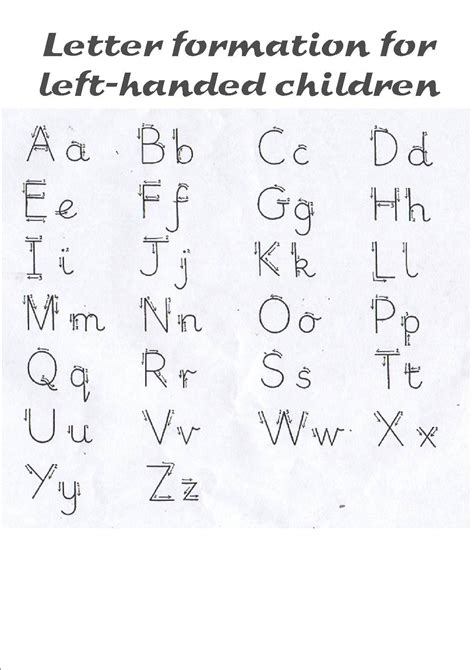 Left Handed Handwriting Worksheets Printable Calendars At A Glance