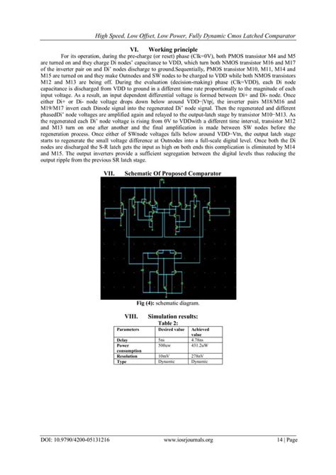 High Speed Low Offset Low Power Fully Dynamic Cmos Latched Comparator Pdf