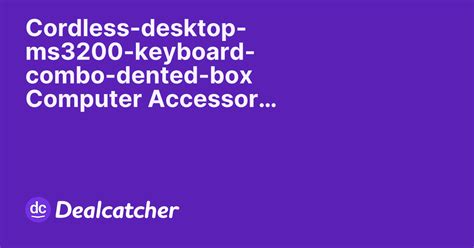 Cordless Desktop Ms3200 Keyboard Combo Dented Box Computer Accessories Deals