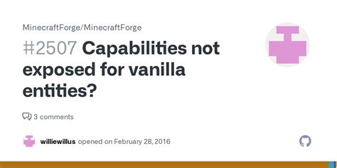 capabilities not exposed for vanilla entities · issue 2507