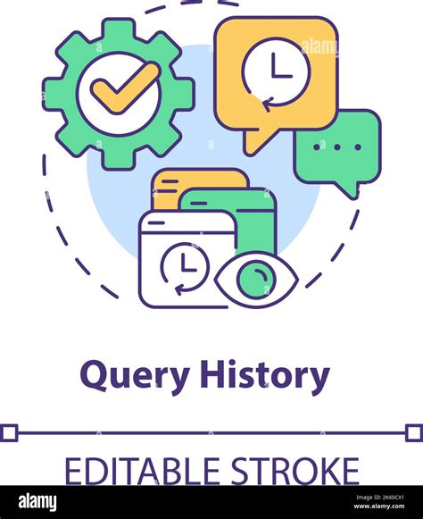 query history concept icon stock vector image and art alamy
