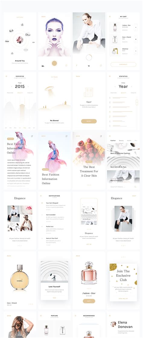 Elegance Luxury Fashion Web And Mobile Ui Kit Behance