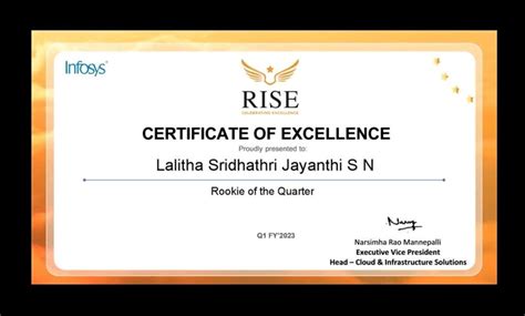 S N Lalitha Sridhathri Jayanthi On Linkedin Thankyou Infoscion Infosys