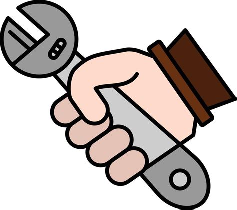 Wrench Repair Fix Tools Hand Flat Color Icon Vector Icon Banner