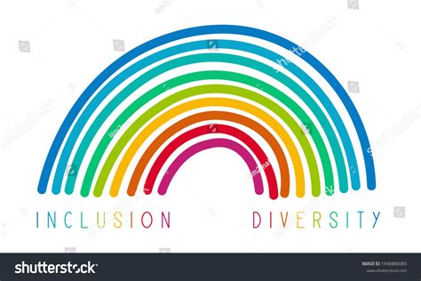 Inclusion Diversity Infographic Vector Set Rainbow Stock Vector
