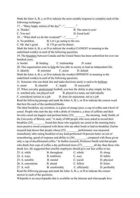 test18 ôn10 worksheet live worksheets