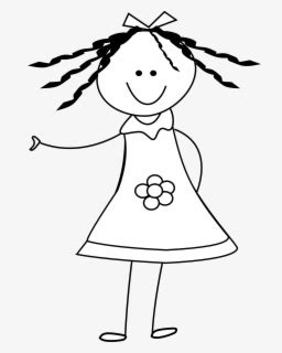 Free Girl Black And White Clip Art With No Background Clipartkey