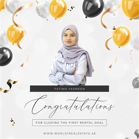 Shristi Chaudhary On Linkedin Celebrating The First Success Of Fatima In World One Real Estate