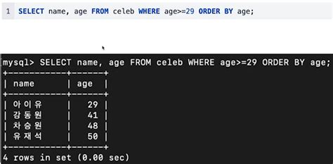 Sql 4 Order By 비교연산자 논리연산자