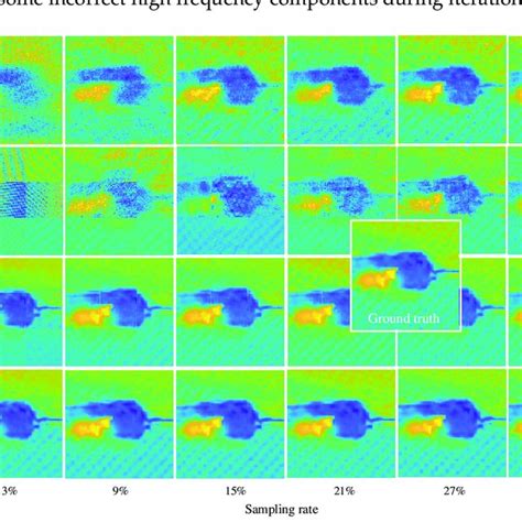 imaging results on the 10 j specimen a the omp algorithm b