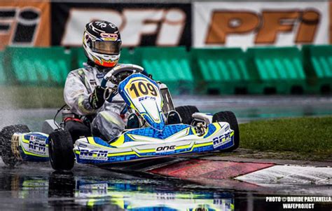 European KF-KFJ Championship wet qualifying at PFI | Kart News