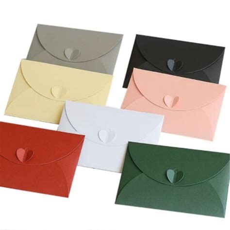 Pearl Paper Envelope Romantic Love Letter Postcard Envelope Love Heart Buckle Invitation