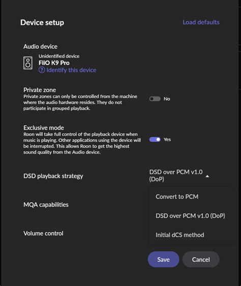Cannot Play Native Dsd Without Dop Enabled Support Roon Labs Community