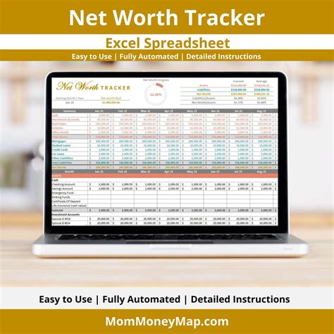 Net Worth Tracker Spreadsheet Net Worth Excel Worksheet Template