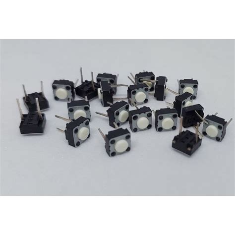 จำนวน 20 ชิ้น Micro Switch Button ไมโครสวิตซ์ กดติดปล่อยดับ 6x6x43mm