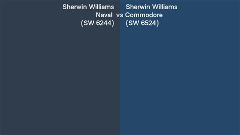 Sherwin Williams Naval Vs Commodore Side By Side Comparison