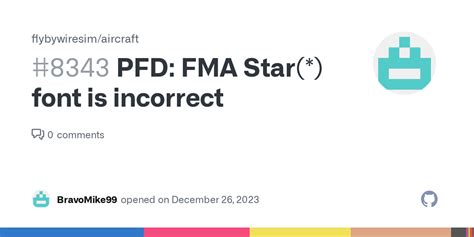 Pfd Fma Star Font Is Incorrect · Issue 8343 · Flybywiresim