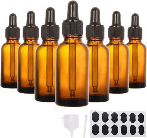 Ybcpack 24 Pack 2oz60ml Amber Glass Dropper Bottles With Glass