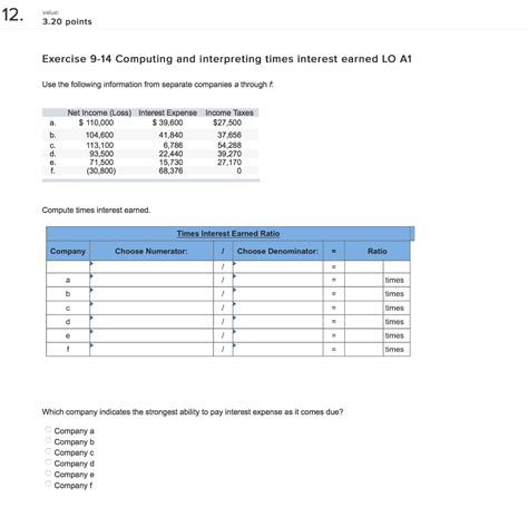solved 12 3 20 points value exercise 9 14 computing and