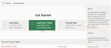 Load Data From The Cloud Into Oracle Apex
