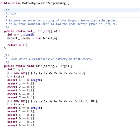 Solved Public Class Bottomupdynamicprogramming Todo