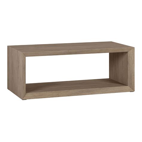 Consort Open Wood Block Coffee Table With Shelf World Market Modern Coffee Tables Coffee