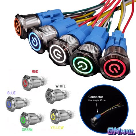CAR LED ON OFF PUSH BUTTON POWER SWITCH Momentary Switch Intrerupator Suis Buka Tutup Kereta