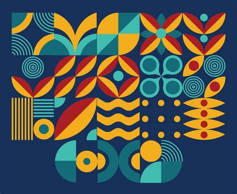 A Colorful Abstract Design With Geometric Shapes 52014958 Vector Art At Vecteezy