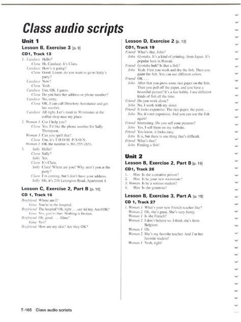 Fc2 A2 Class Audio Scripts Pdf