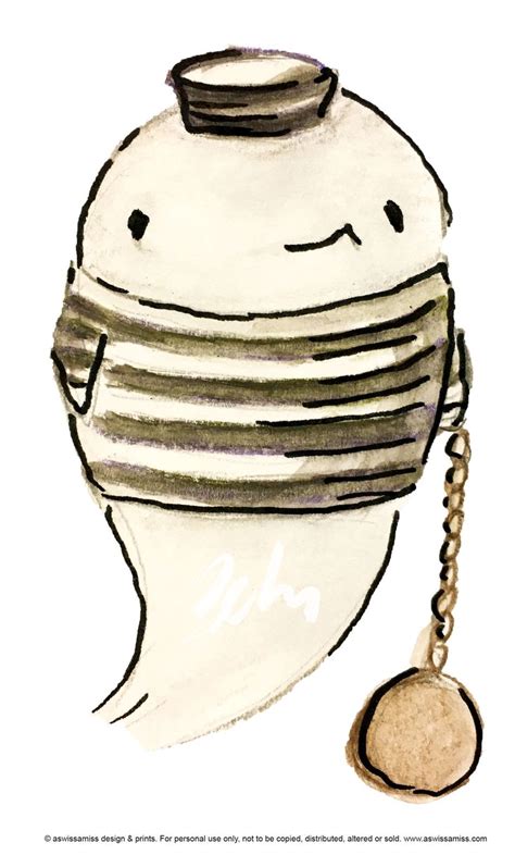 Ghost In Prisoner Costume Cute Illustration Ghost Prisoner Costume