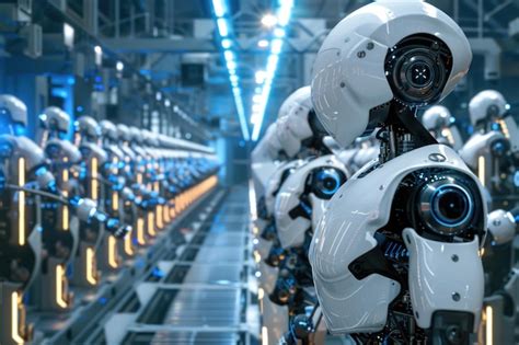 Premium Photo A Congregation Of Various Robots Standing In Unity Showcasing A Diverse Display