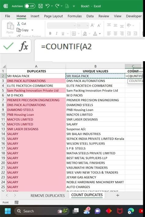 Count Repeated Values Count Duplicates Exceltricks Countif