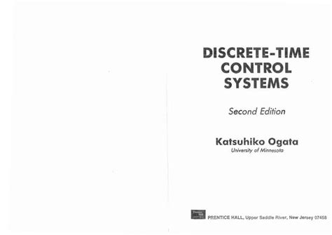 Discrete Time Control Systems Pdf