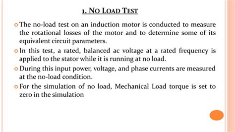 Induction Motor Tests Using Matlabsimulink Ppsx Physics Science