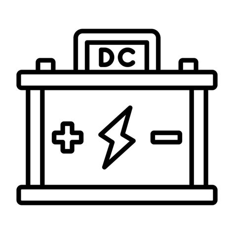 Dc Voltage Source Vector Icon 21650766 Vector Art At Vecteezy
