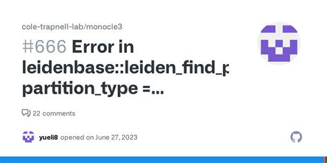 error in leidenbase leiden find partition graph result[[ g